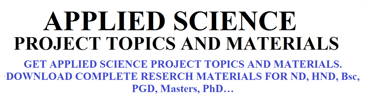 National Open University, NOUN Final Year Project Topics And Materials ...